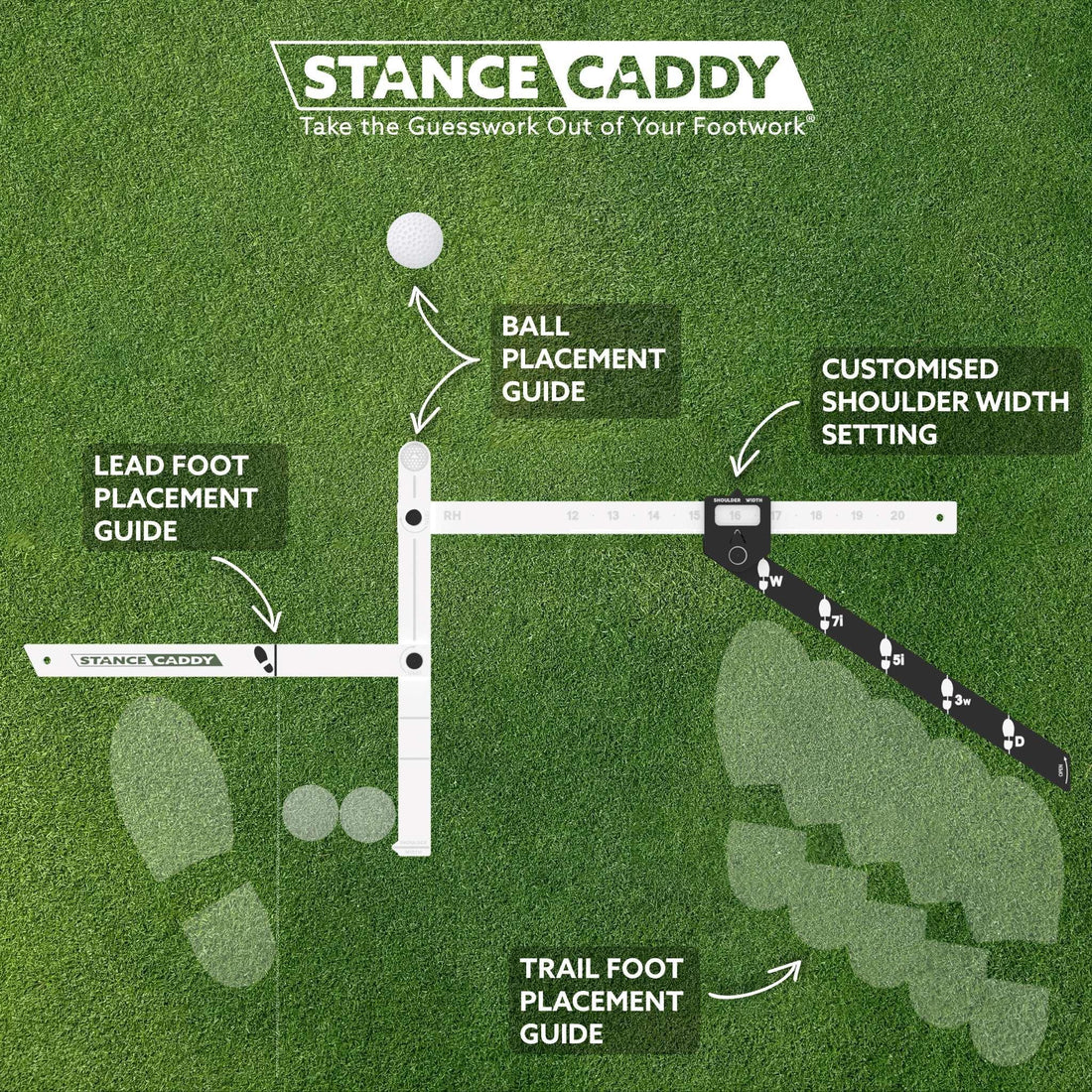Stance Caddy - Golf Stance and Alignment Training Aid – EGN GOLF